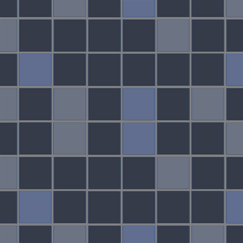 Navy Mosaic Tile Wallpaper – On Air Design | Astek