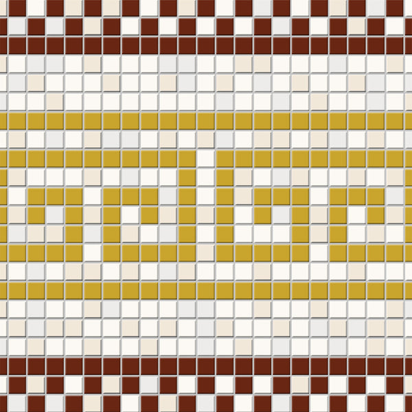 Yellow and Red Greek Key Tile Wallpaper – On Air Design | Astek