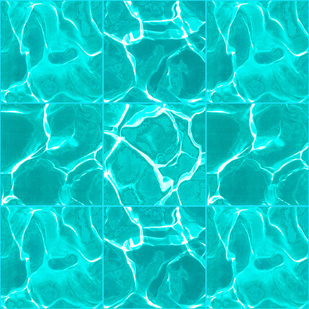 Aqua Water Ripple Tile Wallpaper – On Air Design | Astek